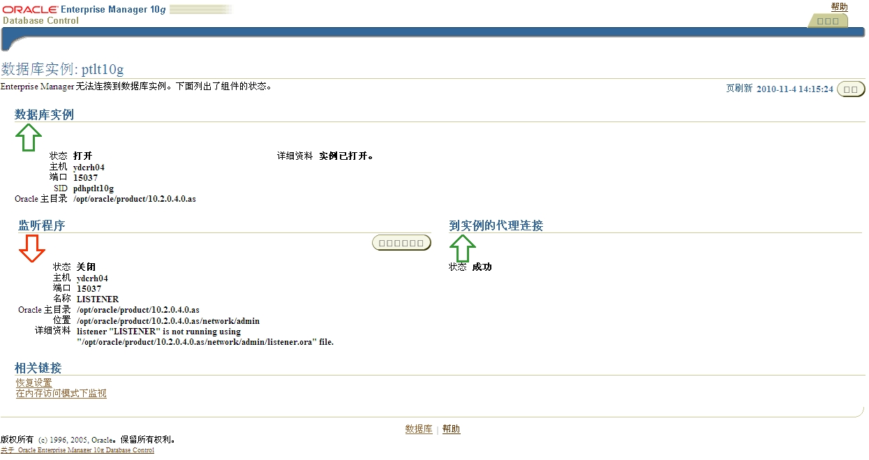Enterprise Manager 无法连接到数据库实例 Oracle入门与认证 Itpub论坛－专业的it技术社区
